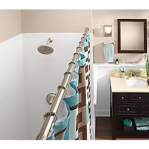 Moen SR2100BN Shower Curtain Rolling Rings, Pack of 12, Brushed Nickel