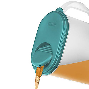 Tribello Pitcher with Lid 1 Gallon, Slim Clear Plastic Water Pitcher with Pivot-top Spout Lids, Iced Tea Pitcher for Fridge, Freezer/Dishwasher Safe, and BPA/Phthalate Free - Made in USA