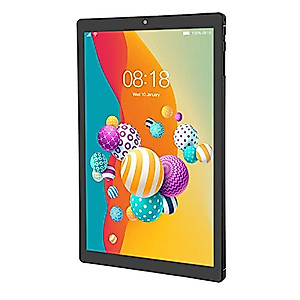 Kufoo 10.1 Inch Tablet 1960x1080 Black Dual Camera Call Tablet for School (US Plug)