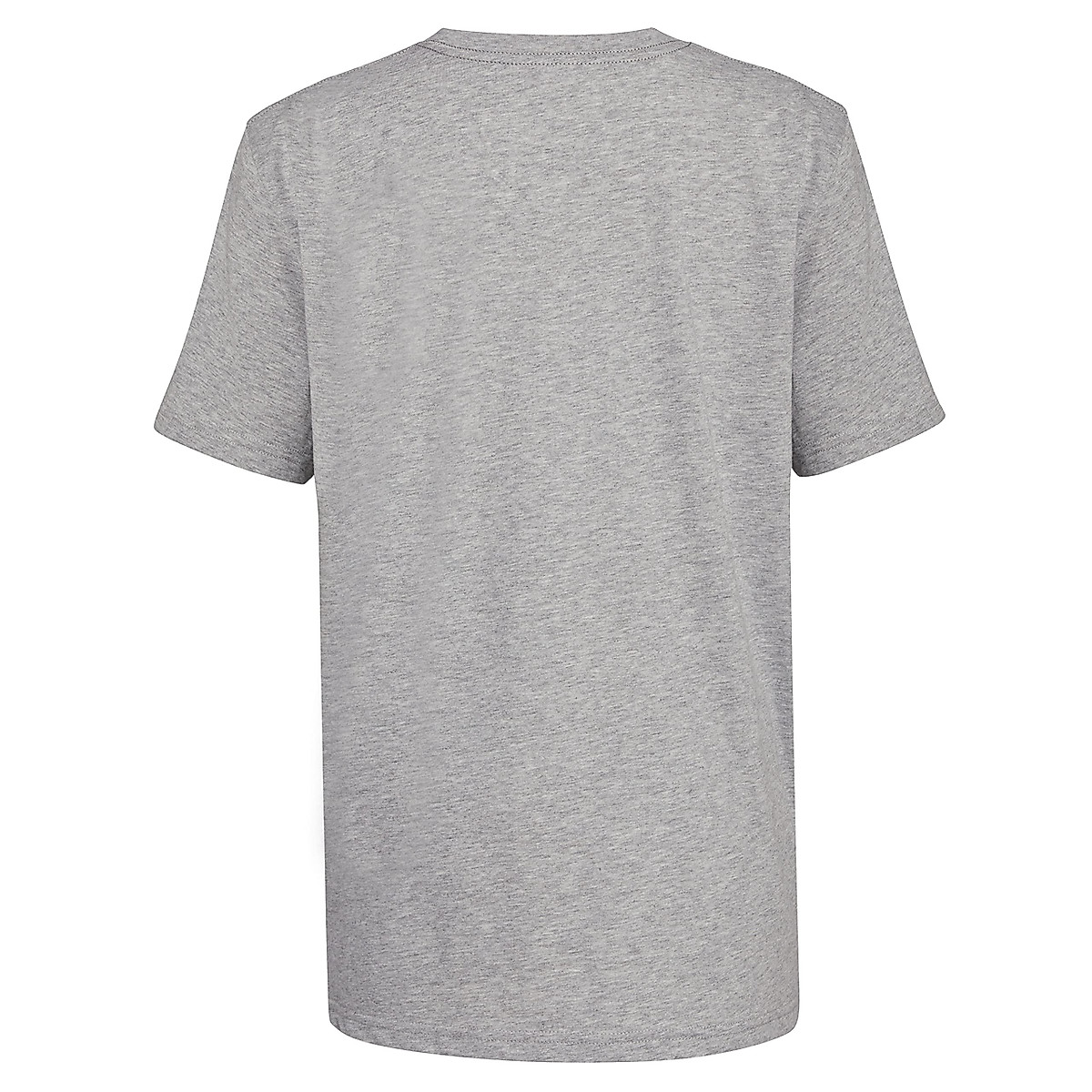 adidas Boys' Short Sleeve Blocked Graphic Logo T-Shirt, Medium Grey Heather, Small (8)