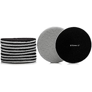 GLASS POLISH 11007 GP-PRO Felt Polishing Pads for Polishing Glass, Plastic, Metal, Marble - Ø 3 inch - Pack of 10
