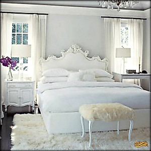 Large White Faux Sheepskin Area Rug - Rectangle - Shag - Luxury Faux Fur - Ultra Suede Backing - Fur Accents Original Design (10'x12')