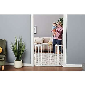 Safety 1st Easy Install 28" High Walk Thru Gate, Fits Between 29" and 38"