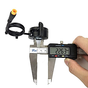 SCHUCK E-Bike Thumb Throttle 130X,Waterproof Accelerator,22.2mm/0.87in Handlebars，Left/Right Universal Bicycle Conversion Replacement Parts