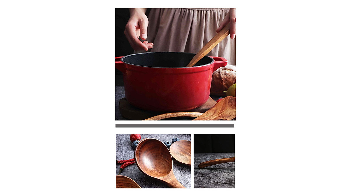 Messon 7-Piece Handmade Wooden Utensils Set