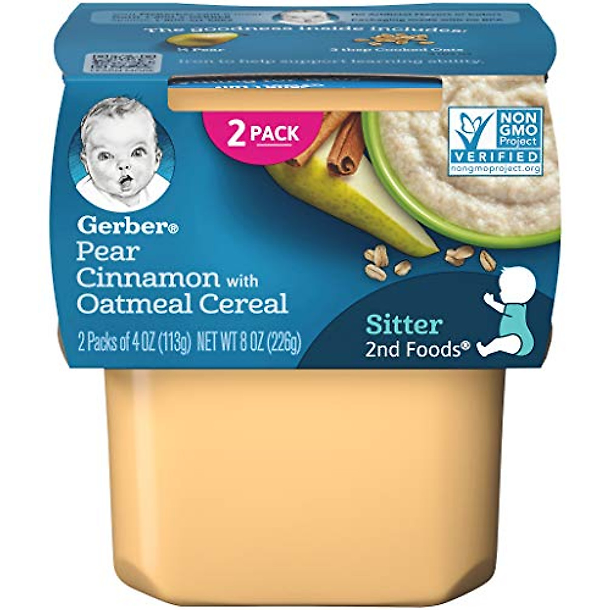 Gerber 2nd Foods - Pears & Cinnamon with Oatmeal (Pack of 6)