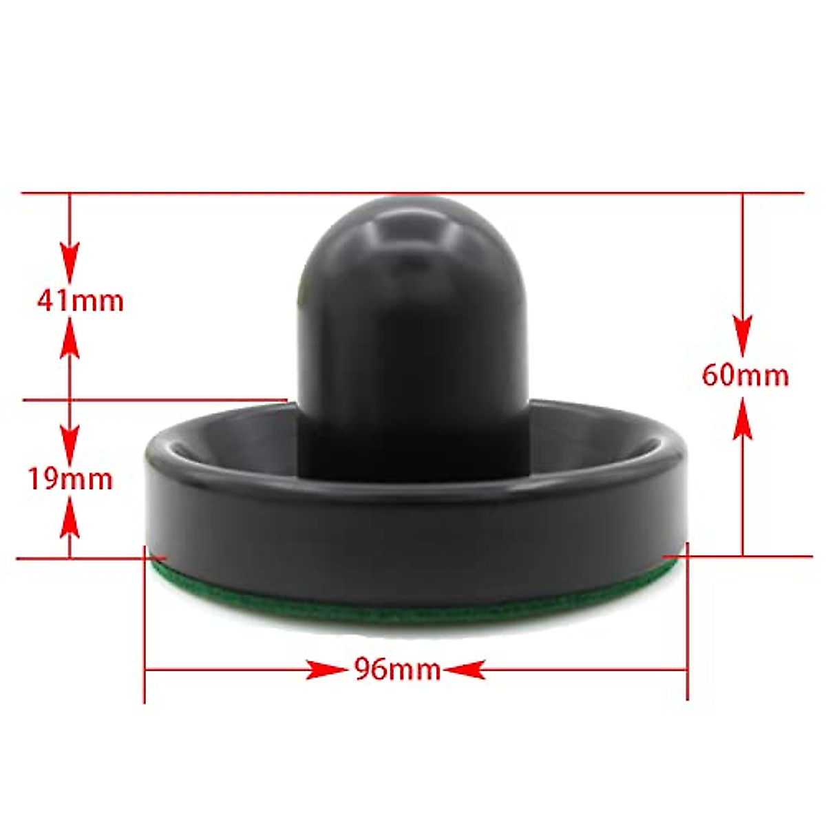BQSPT Air Hockey Pucks and Paddles,Air Hockey Pushers and Pucks,Goal Handles Paddles Replacement Accessories for Game Tables (4 Striker 96mm with Pads, 8 Pucks 64mm Thick and Thin)