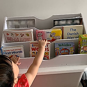 Kid's Bookcase Display Stand Kids Book Rack Storage Bookshelf/Book Shelf Case Organizer Wooden White