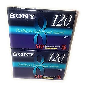 Sony MP 8mm Video Cassette Standard Grade 120 min (2 Pack)