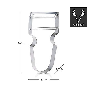 Viski Citrus Peeler Tool, Fruit Peeler for Cocktails, Bar Peeler Stainless Steel, Lemon Peeler, Professional Grade Cocktail Peeler, Bartender Tools