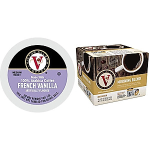 Victor Allen's Coffee French Vanilla and Morning Blend Flavored Coffee Pods for Keurig K-Cup Brewers
