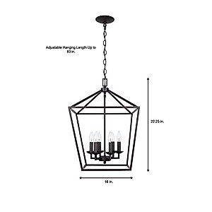 Home Decorators Collection Weyburn 6-Light Bronze Caged Chandelier