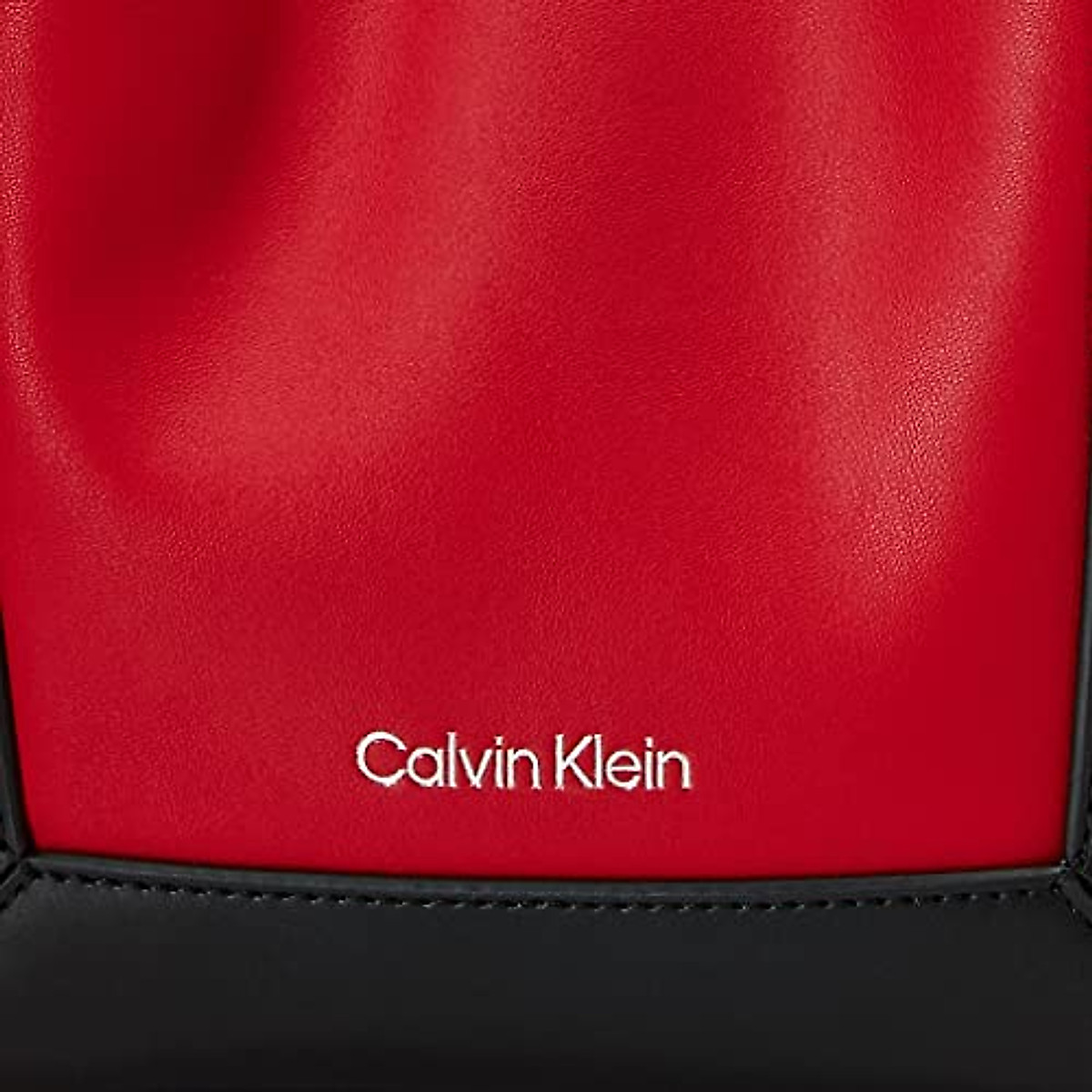 Calvin Klein Quinn North/South Mini Tote Crossbody, Poppy/Black