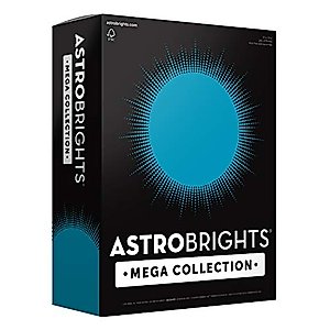 Astrobrights Mega Collection, Colored Cardstock, Ultra Blue, 320 Sheets, 65 lb/176 gsm, 8.5" x 11" - MORE SHEETS! (91694)