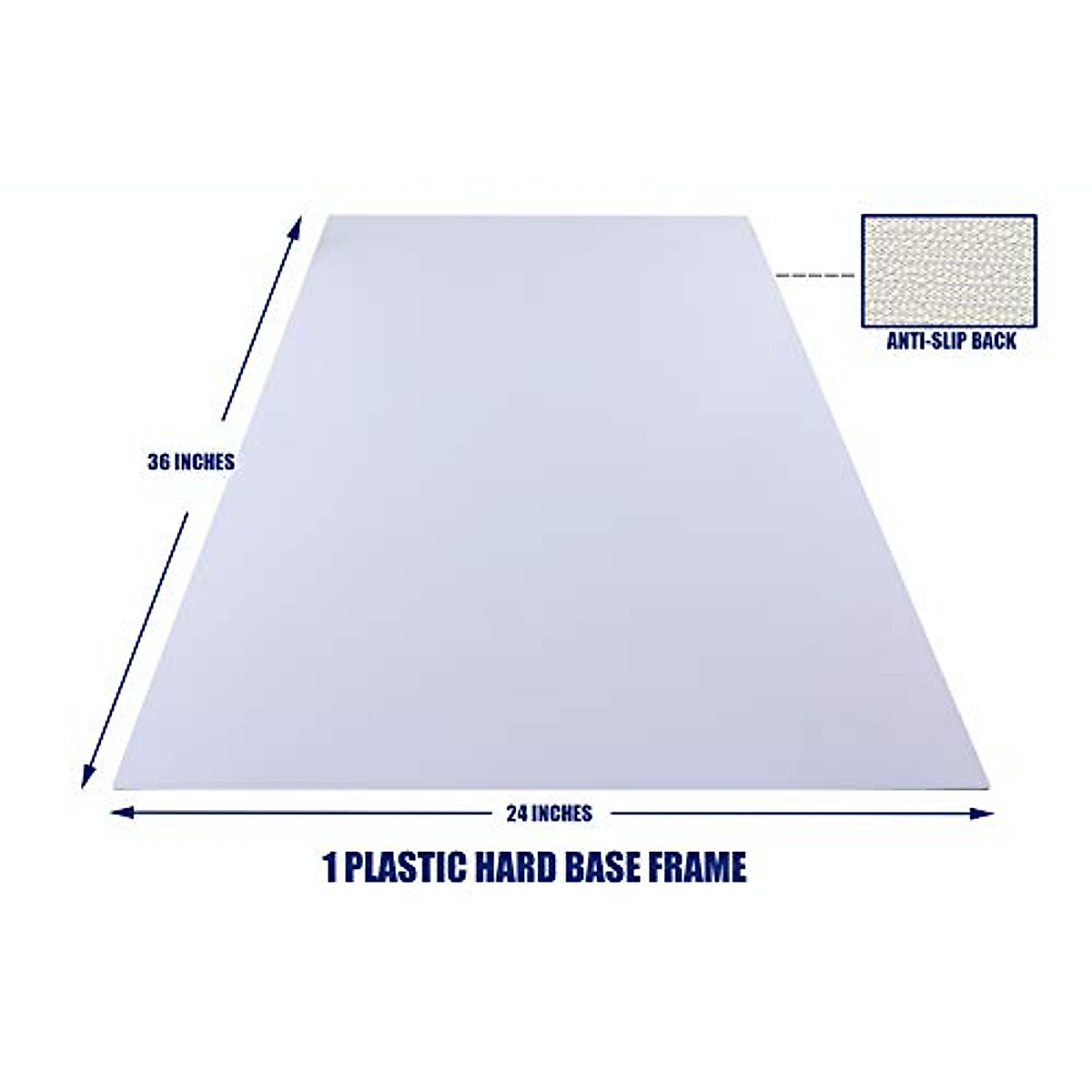 Cleanroom Sticky Mats with Base Pad, Include 5 Tacky Mats of 30 Sheets (150 Sheets Total) & 1 Non-Slip Hard Plastic Frame, Size 24x36 Inches, 50 Microns Per Sheet, Repositionable, Blue