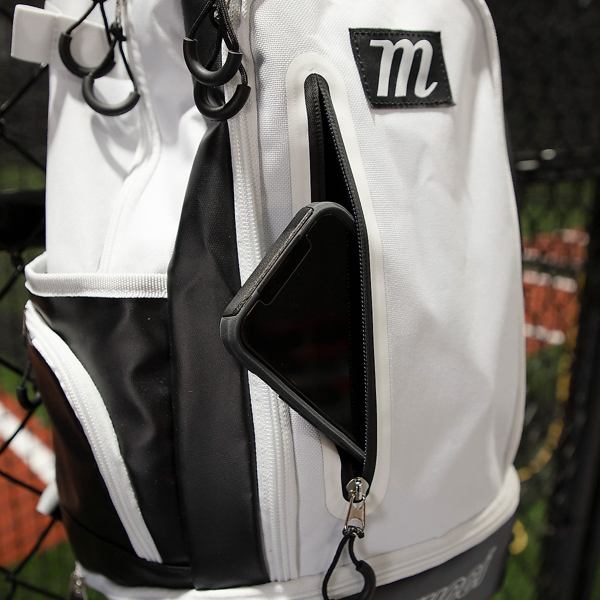 MARUCCI Cavalry Baseball BAT Pack, White/Black, 11.5" W x 7.5" D x 17" H