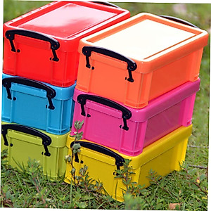 Alipis 3pcs Plastic Storage Box Plastic to Go Containers Mini Plastic Containers Plastic Organizer Box Storage Container with Lid Clothes Storage Bins Plastic Storage Bin with Lid Desktop