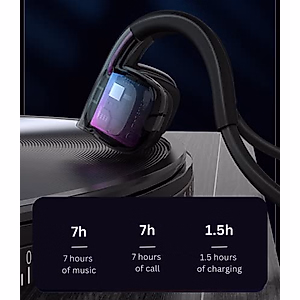 bingozones Bone Conduction Headphones Bluetooth Open Ear Headphones Wireless Bluetooth Bone Conducting Earbuds with Build in Mic Wireless Headset for Running, Cycling, Driving, Sports and Fitness