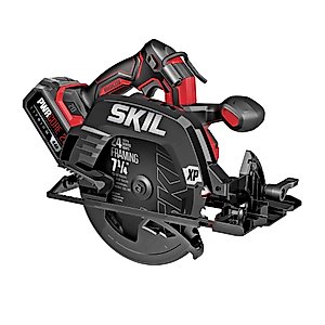 SKIL PWR CORE 20 Brushless 20V 7-1/4" 5300 RPM, Circular Saw Kit Including 4.0Ah Lithium Battery and Quick Charger-CR5440B-10