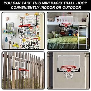 AOKESI Indoor Mini Basketball Hoop Set with 3 Balls for Kids and Adults - Pro Mini Basketball Hoop for Door with Complete Basketball Accessories Perfect Christmas Birthday Gifts for Kids Boys Teens
