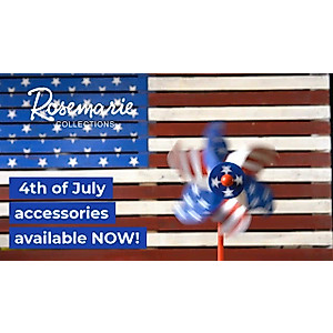 Rosemarie Collections Women's July 4th Red White And Blue USA American Flag Stars Patriotic Dangle Earrings, 1.44"