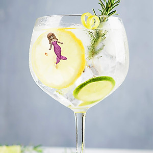 Simply Charmed Mermaid Magnetic Wine Charms and Glass Markers Set of 6 - Great Mermaid Gift for Women