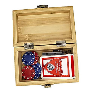 Cali Factory - Small Size Wooden Box - Wood Keepsake Box With Hinged Lid and Metal Latch - Memory Box For Gift , Storage For Jewely , Tea or Other Treasures (Natural Bamboo)