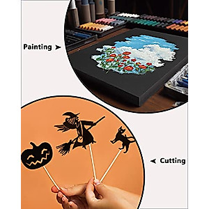 Black Cardstock Paper 8.5 x 11, 108 Sheets 180g Black Printer Card Stock, Heavy Construction Paper for Card Making Printing Craft Drawing Scrapbooking Cutting