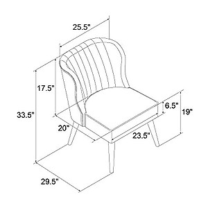 Novogratz Brittany Upholstered Accent Chair - Light Gray