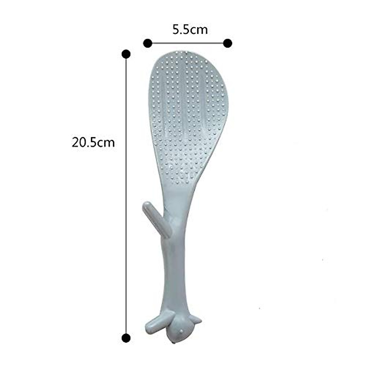 LASSUM 3 Pcs Lovely Plastic Squirrel Shape Standing Spoon Non Stick Rice Paddle Spoon