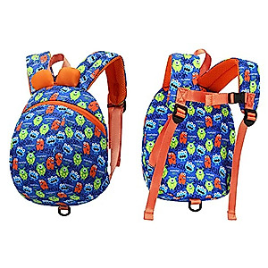 Cusangel Kid Backpack with Leash for Toddler boys, Dinosaur Toddler Backpack Leash for Boys, Toddler Harness Backpack with Leash