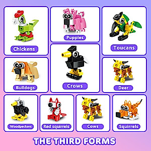 HOGOKIDS Party Favors for Kids 10 Pack - 30 Kinds of Animals Building Blocks Toy Set for Birthday Party Favors Goodie Bags Stuffers Classroom Prizes, Easter Gifts for Boys Girls Ages 4-12+