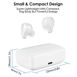AKSONIC True Wireless Earbuds Bluetooth 5.2 aptX Armatrured Dynamic Speaker Touch Control Deep Bass in Ear w/Mic CVC8.0 Noise Cancelling Headphone USB C Fast Charging