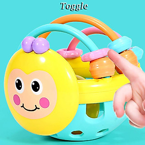 New Kids Educational Toys, Soft Kids Toy Bell Rattles Ball Toy, Infant Toy Plastic Hand Bell, Sensory Toy Fitness Rattle Toys for Girls Boys