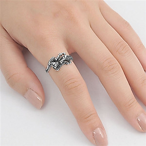 Chinese Dragon Good Luck Fashion Ring New .925 Sterling Silver Band Size 12