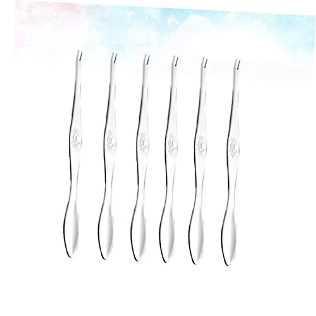 DOITOOL 6pcs 304 Food Scissors Saladitas Crackers Butter Cookies Crab Legs Forks Crab Leg Crackers Seafood Utensil Stainless Steel Slicer Peeler Biscuit Silver Tablespoon Hazelnut Opener