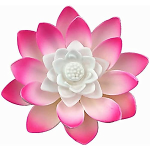 JAVAJU 4pcs Wedding Decor Floating Pond Lights Flower Floating Lights Fleur De Lis Decor Lilly Pads Flower Pool Light Chinese Wedding Decoration Floating Flowers for Pool Buddha Lamp Lily