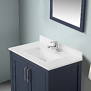 Ove Decors Kansas 30 in. Single Sink Bathroom Cultured Marble Countertop Vanity, 30 inches, in Midnight Blue