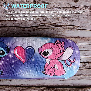 ADBGV Cute Eyeglass Cases Kids Hard Shell Storage Case Protective Box With Glasses Cloth Adjustable Glasses Strap Ear Grips Hook