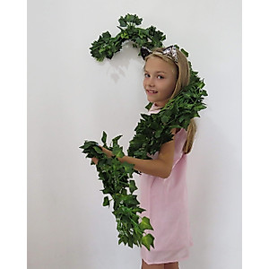 A-DECOR 84 ft-12 Pack Artificial Ivy Garland Hanging Vines for Bedroom Wedding Party Green Decoration Wall Plants Jungle Leaves Faux Backdrop Decorative Leaf Foliage Face Greenery Fake Plant Decor