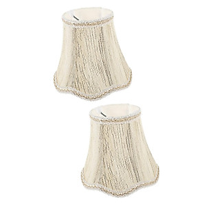 DOITOOL 2pcs Fabric Lampshade Rustic Floor Lampshade Royal Lamp Shades Lamp Shade Replacement Fabric Lamp Shade Lamp Shade Fabric Cloth Nightstand Lamp Shade Pagoda Iron Sector