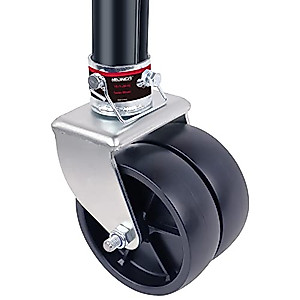 NBJINGYI 6" 2000lbs Dual Trailer Swirl Jack Caster Wheel With Pin fits Any Jack Better Soft Ground Roll