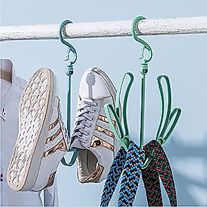 6Pcs Shoe Hanger,Hanging Shoe Organizer,Hanging Shoe Rack,Shoe Drying Rack for Dryer,Shoe Dryer Rack,Shoe Hangers Hanging Drying Rack,Dry Shoe Rack Organizer Shoe Hook Rotating Hanger for Drying Shoe