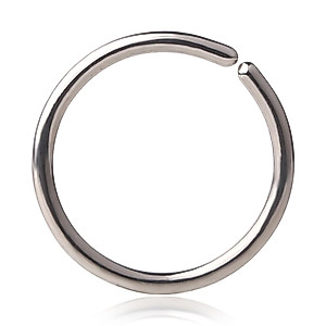 Ruifan 20G Round Ends Stainless Steel Body Jewelry Piercing Nose Hoop Ring 6mm 5PCS (Mix Color)