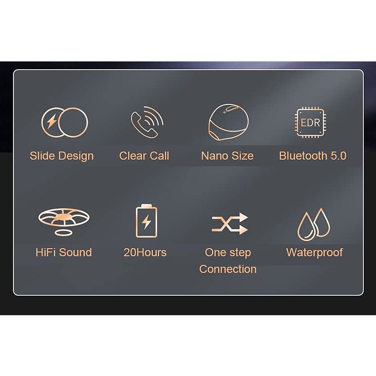 Xmenha White Invisible Earbuds Long Endurance Hours Playtime Mini Bluetooth Earbuds True Wireless Earbuds Stereo HiFi Music IPX5 Waterproof Noise-Cancelling Discreet with Wireless Charging Case