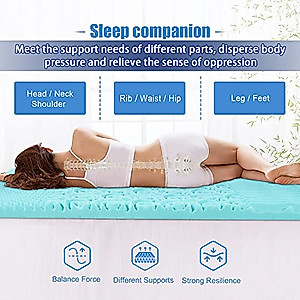 Askme Mattress Topper Twin 3 Inch Zoned Cooling Gel Memory Foam with Bonus Breathable Cover,Air Flow Design｜US and Euro Certified