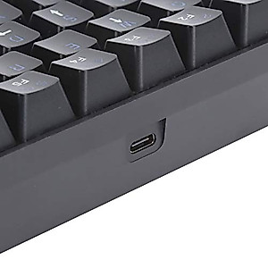 61 Key Wired Mechanical Keyboard, LED Backlit Gaming Keyboard with Blue Switch Back Light USB Universal Mechanical Gaming Keyboard for Computer