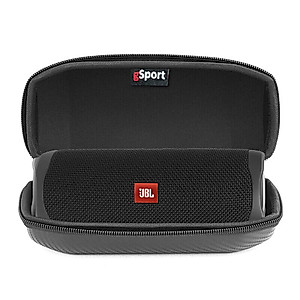 JBL FLIP 5 Portable Speaker IPX7 Waterproof Bundle with gSport Limited Edition Carbon Fiber Case (Black)