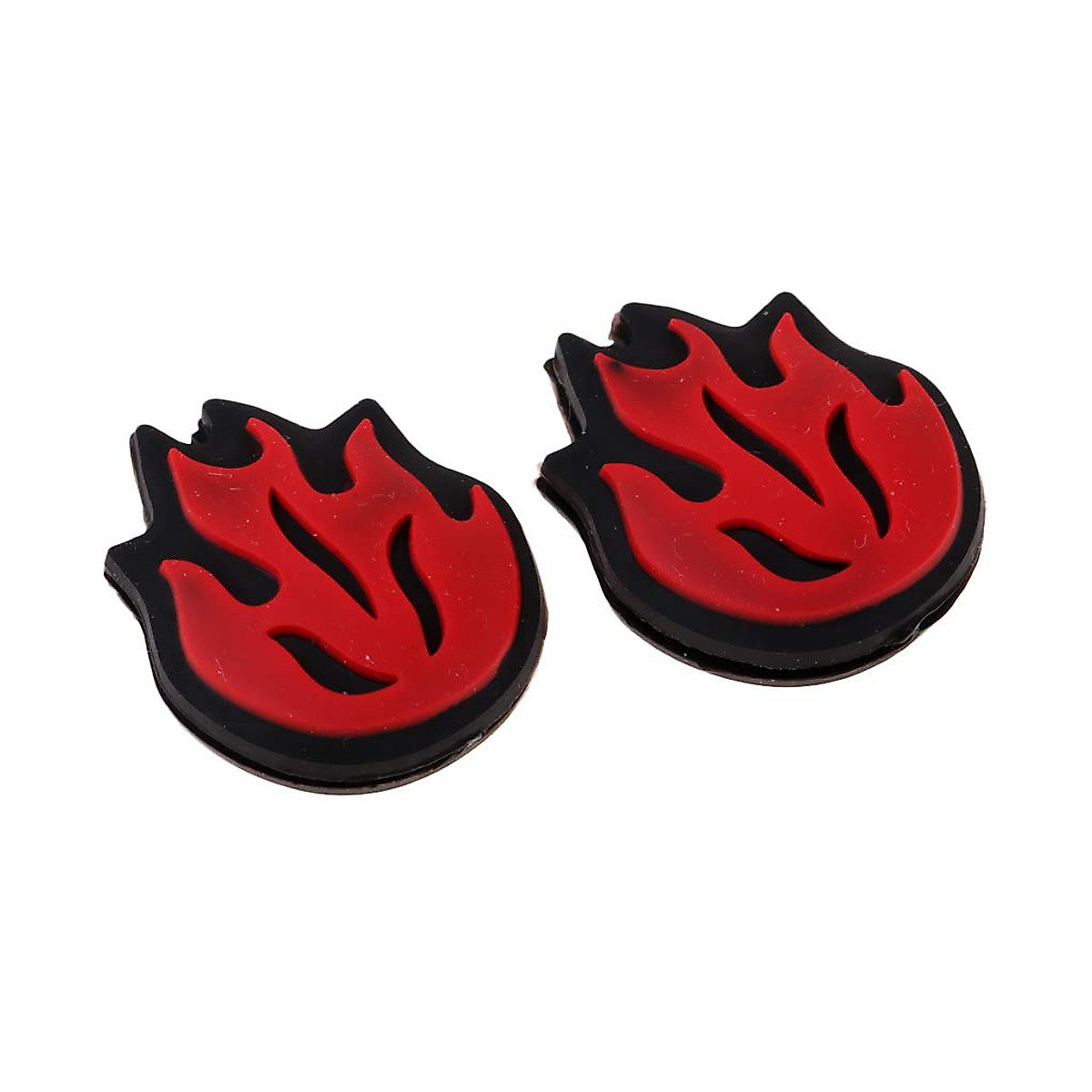 Kesoto 4 Pieces Durable Silicone Tennis Racket Vibration Dampeners Shockproof Dampers - Flame Fire Pattern, Red