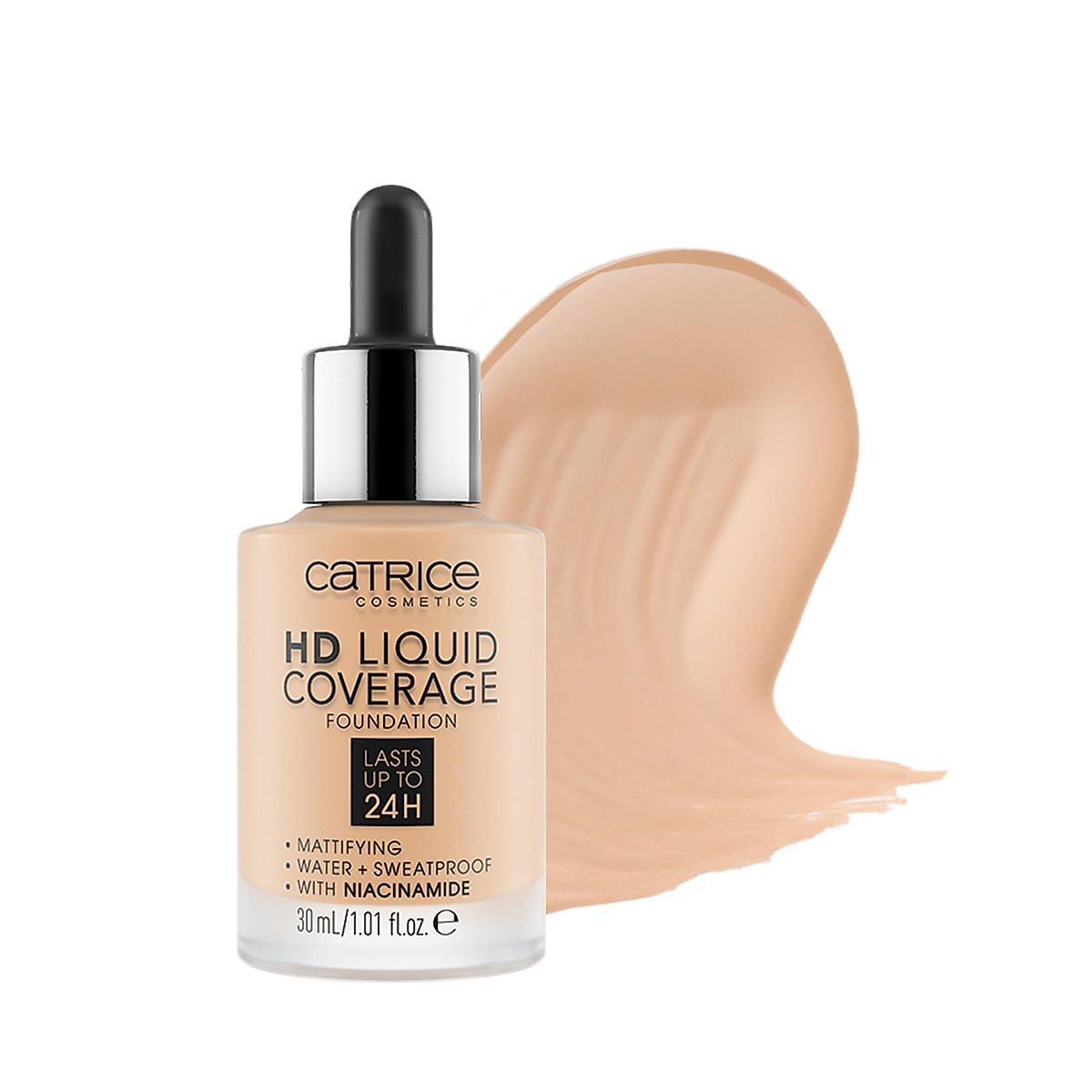 Catrice | HD Foundation 08 & Prime & Fine Dewy Glow Spray Bundle | Full Coverage Makeup | Vegan & Cruelty Free